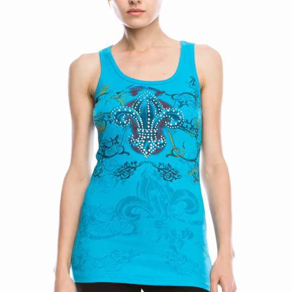 Vocal | Tops | Nwt Vocal Flu De Lis Embellished Tank Top | Poshmark